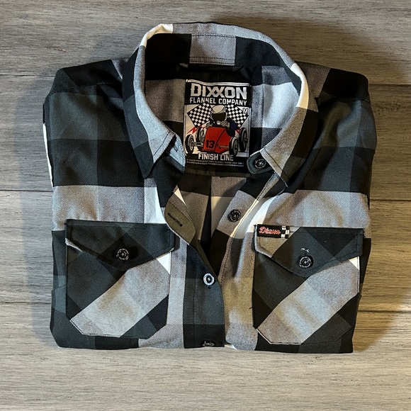 DIXXON | Tops | Dixxon Monochrome Plaid Flannel | Poshmark